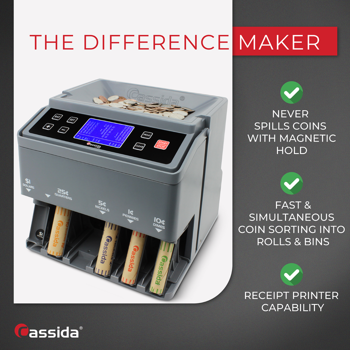 C300 Coin Counter, Sorter & Wrapper | Cassida
