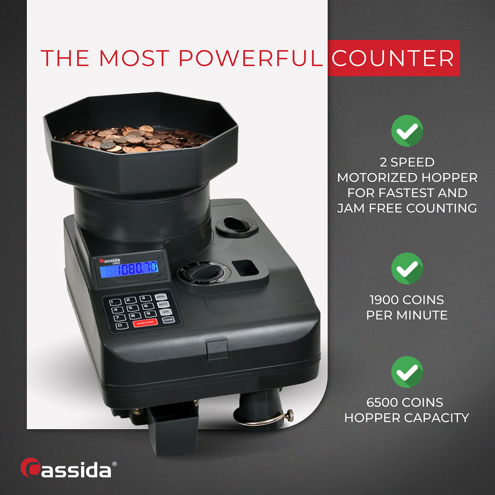 Cassida C850 Coin Counter - Coin Sorter: The Most Powerful Coin Counter