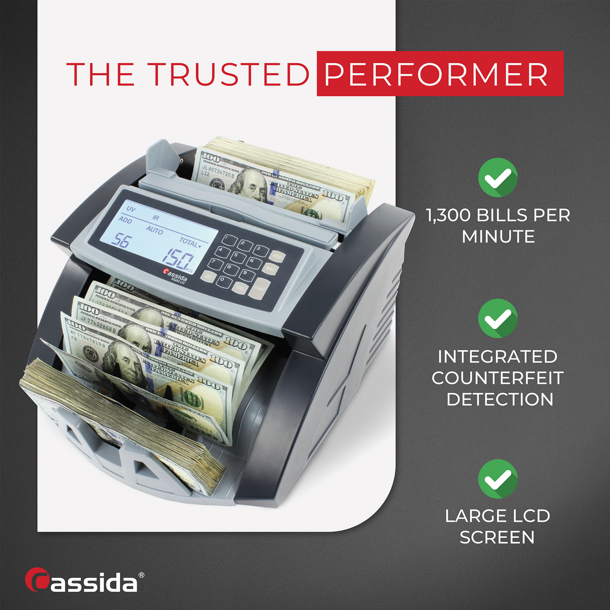 Cassida 5520 UV/MG Bill Counter - Money Counter with Counterfeit ...