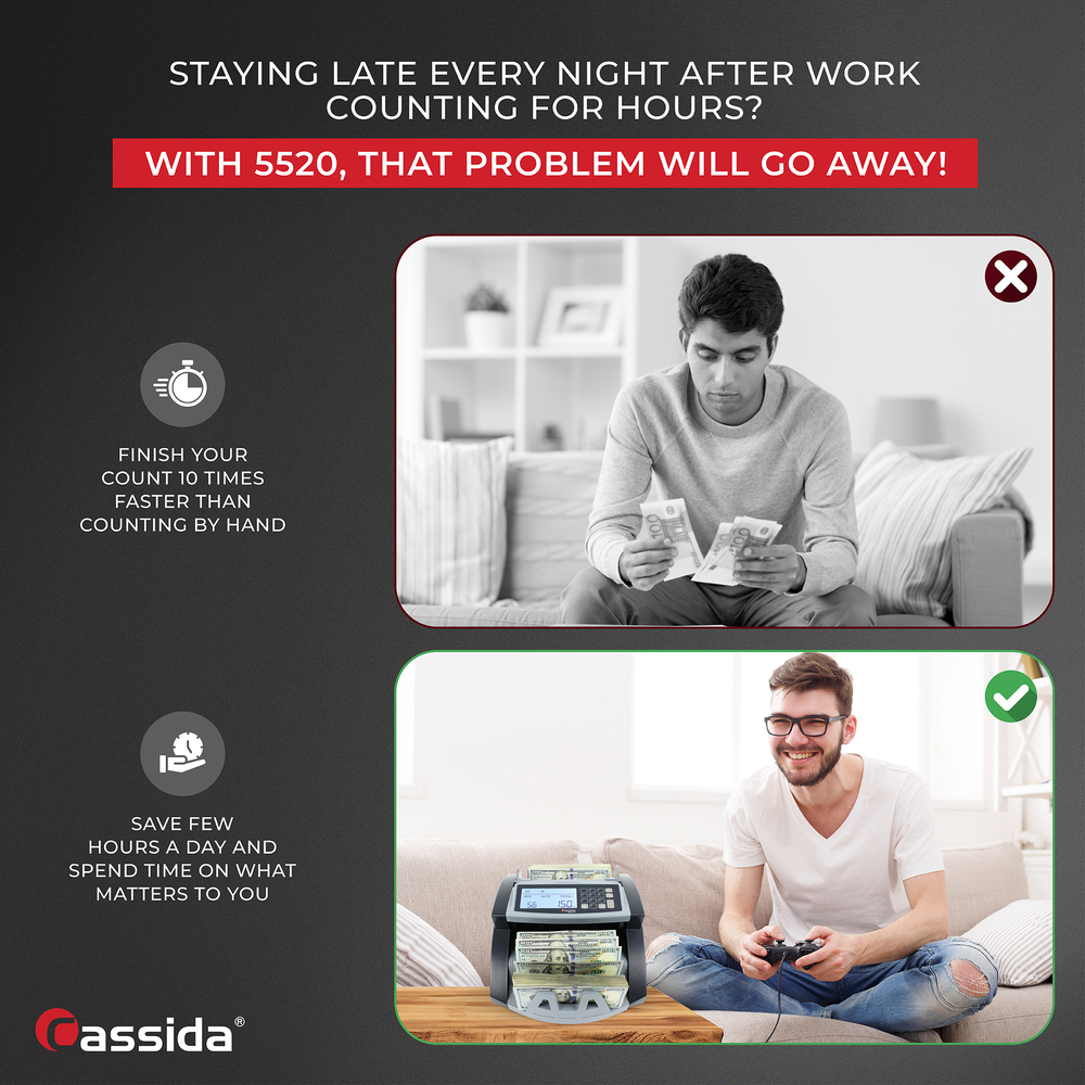 Cassida 5520 UV/MG Bill Counter - Money Counter with Counterfeit ...