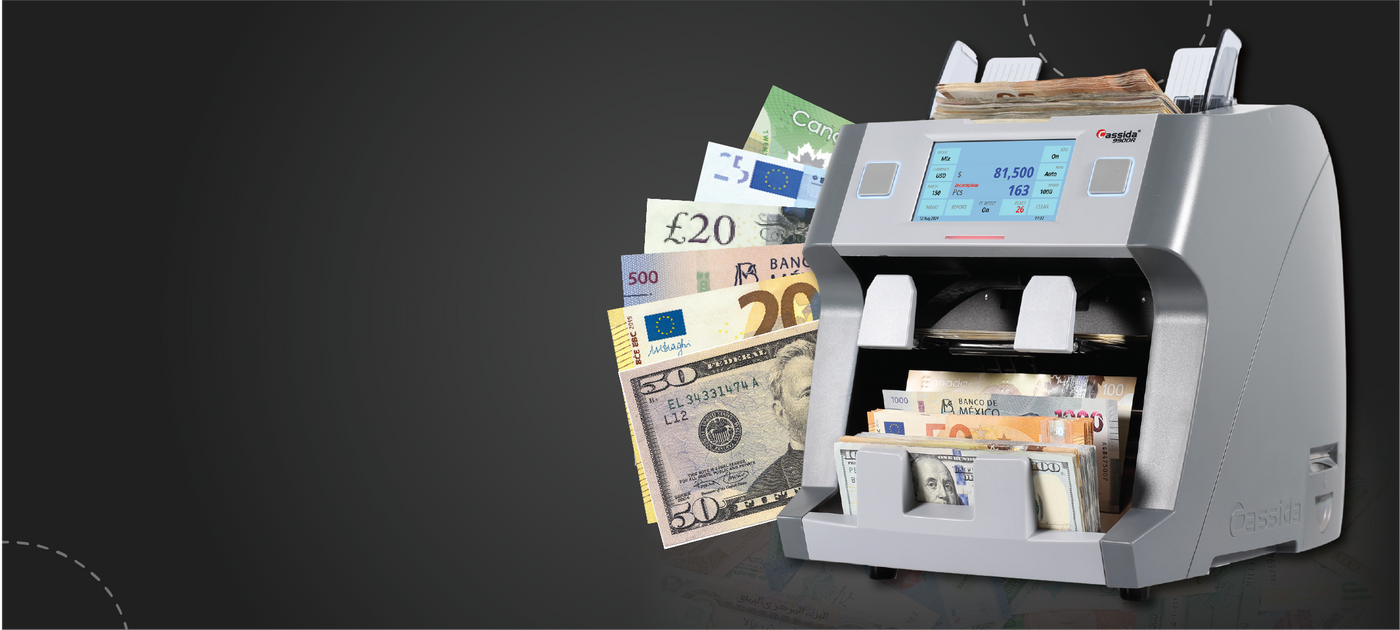 Cassida | Cash Handling Bill Counters | Mixed Bill Counters
