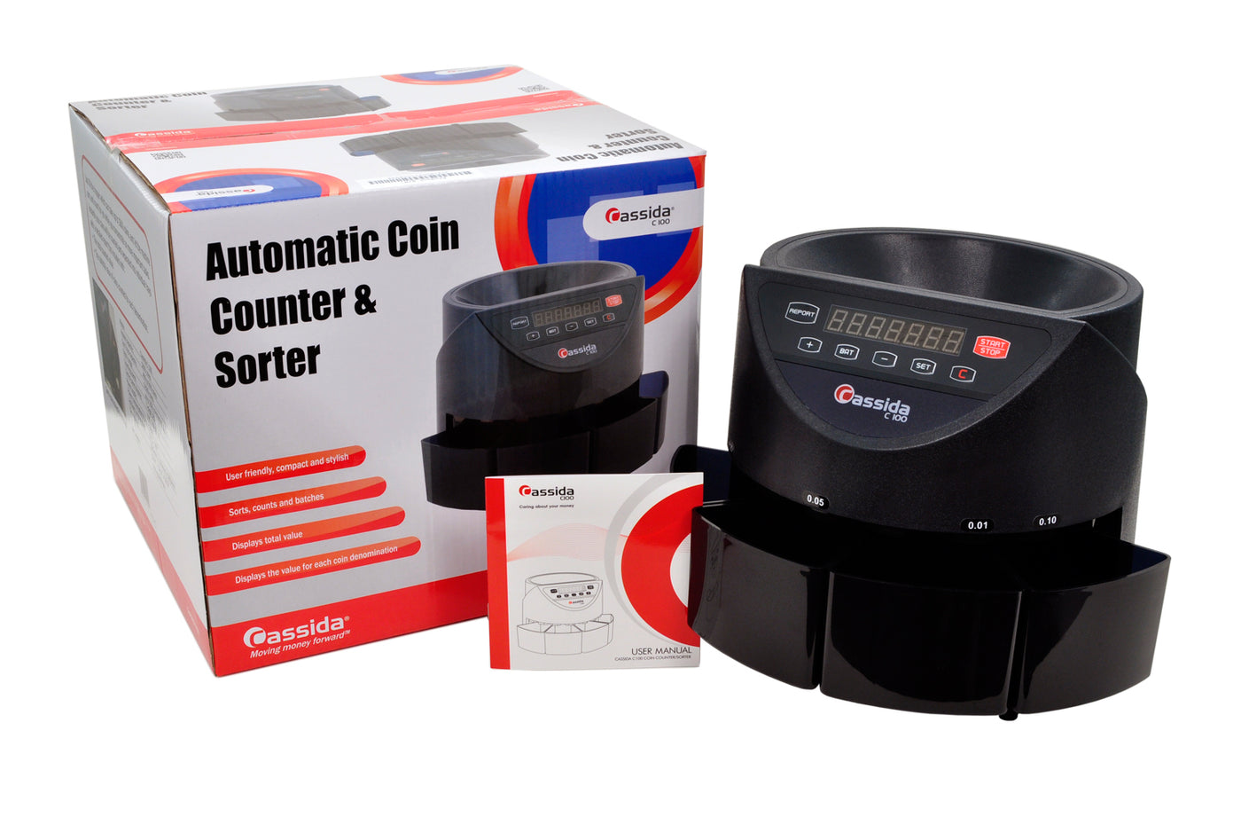 Cassida C100 Coin Counter - Coin Counting Machine - Fast, Accurate ...