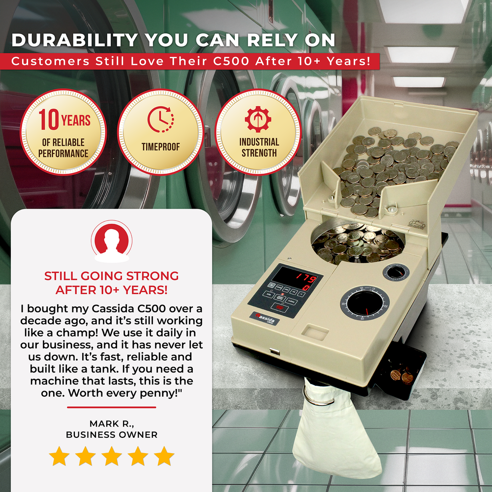 Cassida C500 Coin Counter - Coin Sorter: Lasts 10-15 Years! Beast in ...
