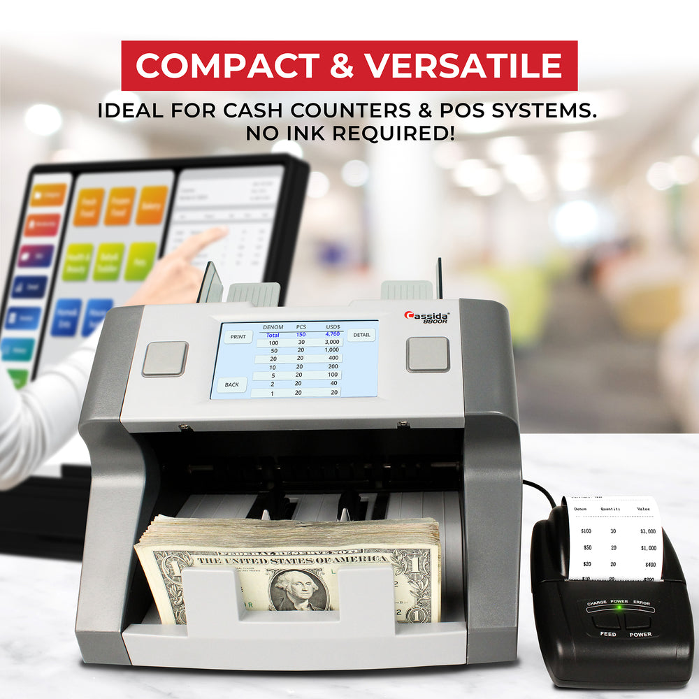 Cassida Cash Handling Printer - Cash Register with Receipt Printer