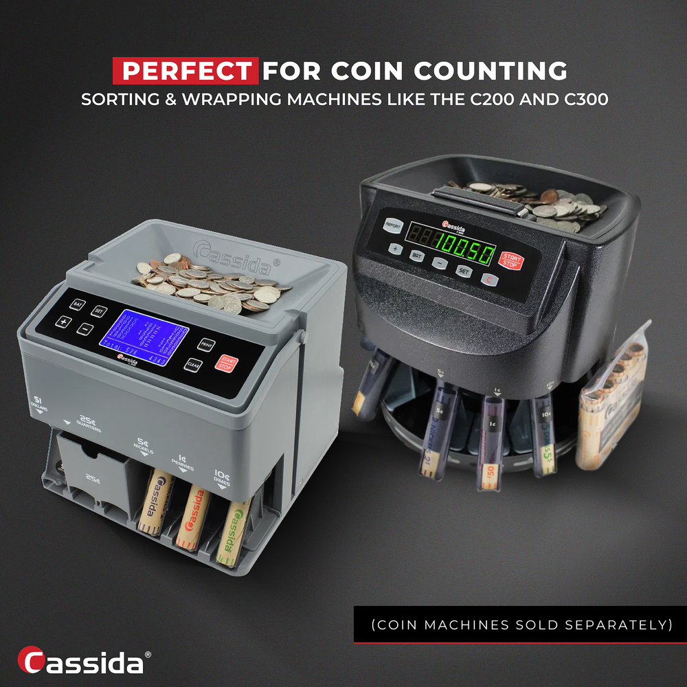 Cassida Coin Wrappers - Coin Rolls - Keep Coins Organized