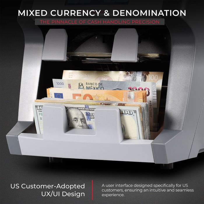 Cassida 9900R V2 Mixed Bill Counter - Cash Counting Machine Mixed Bills