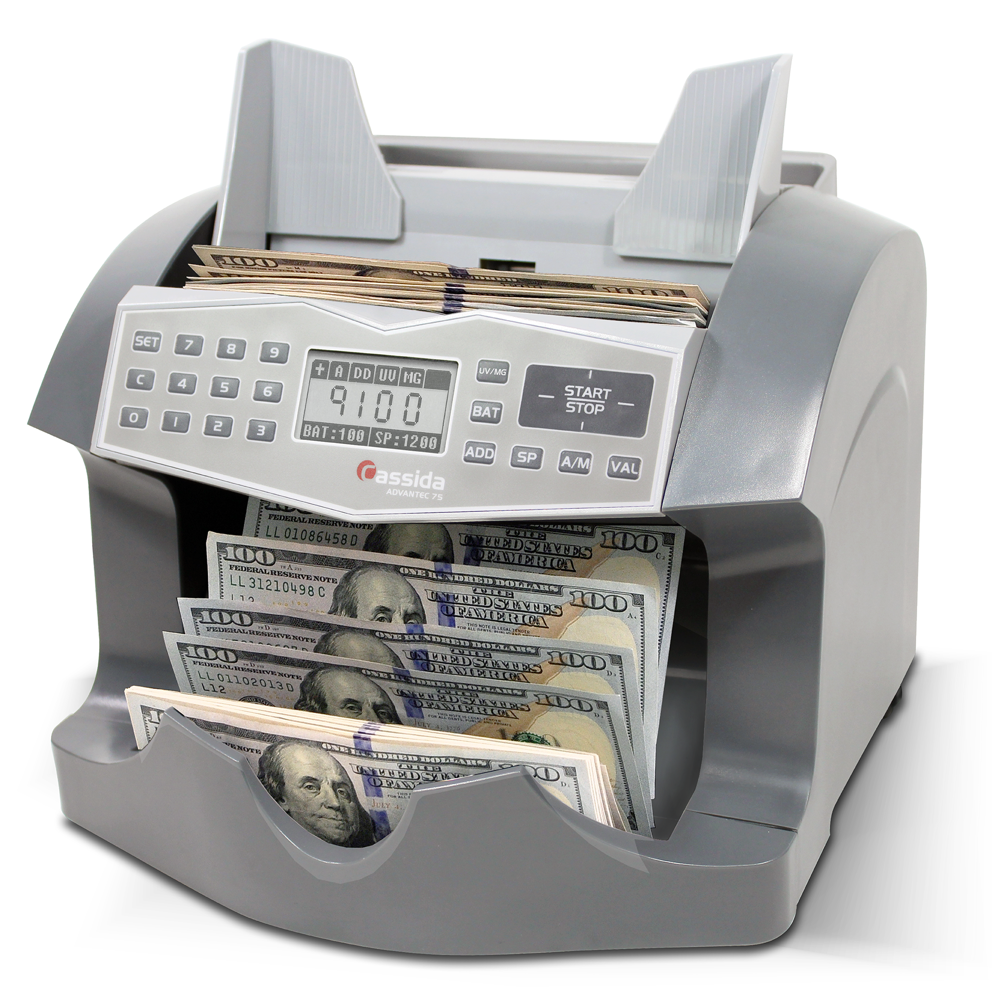 Cassida Advantec 75 Bill Counter - Money Counter - Top Loading with ...
