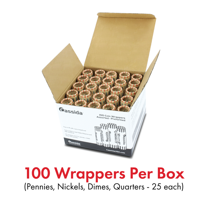 Cassida Coin Wrappers - Coin Rolls - Keep Coins Organized