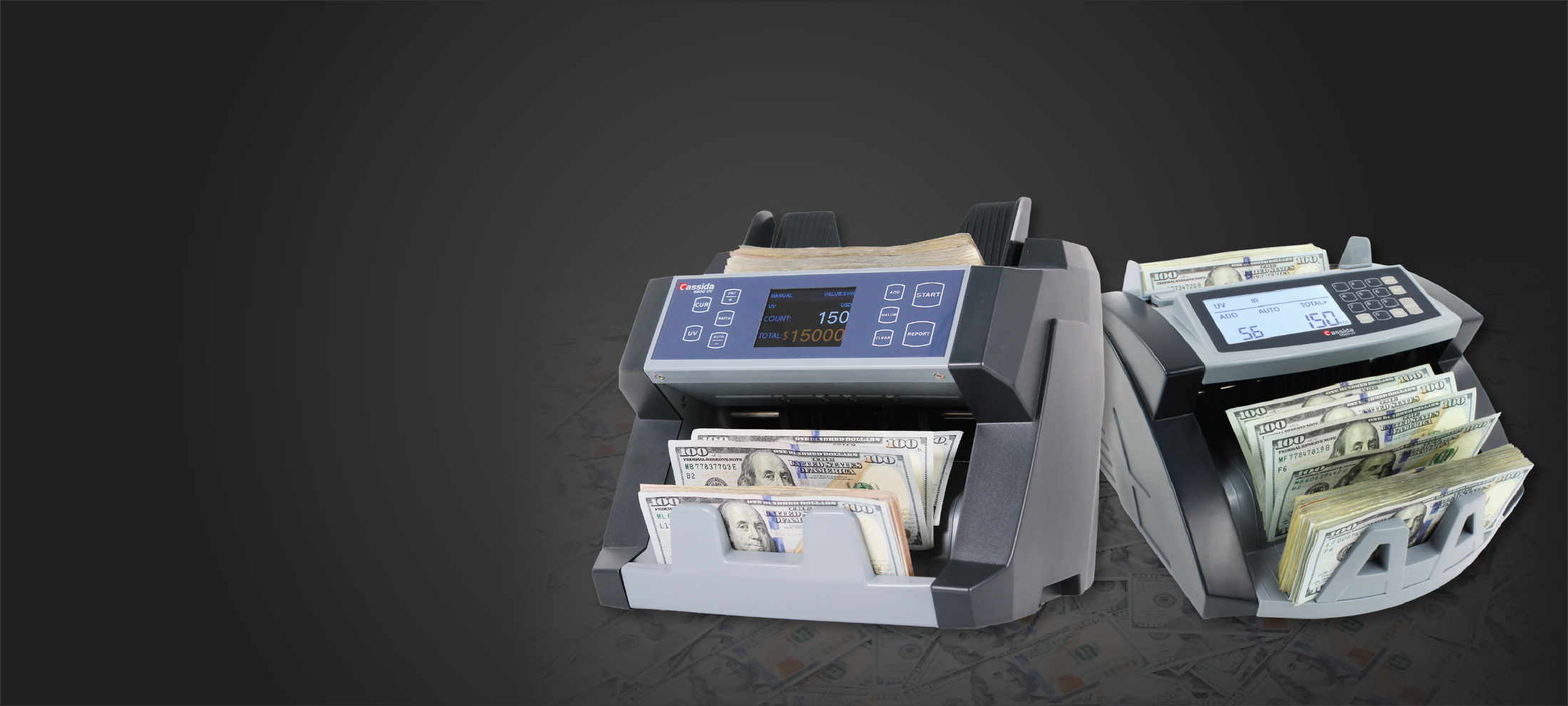 Cassida | Cash Handling Bill Counters | Mixed Bill Counters